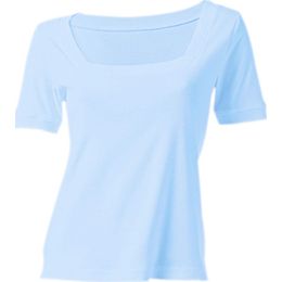 Heine Damen Shirt aus Rippenware bleu Größe 38
