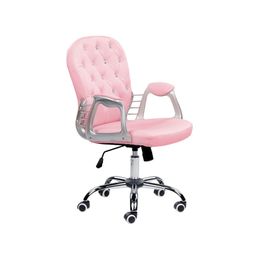 Beliani Bürostuhl in Rosa/Schwarz/Silber - (W) 58 x (H) 93 x (L) 58 cm | Gr.: onesize
