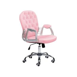 Beliani Bürostuhl in Rosa/Schwarz/Silber - (W) 58 x (H) 93 x (L) 58 cm | Gr.: onesize