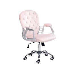 Beliani Bürostuhl in Rosa/Silber/Schwarz - (W) 58 x (H) 93 x (L) 58 cm | Gr.: onesize