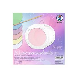 URSUS Laternenzuschnitte Pastell, rund Ø17,5cm, 24 Blatt - ab 3 Jahren | Gr.: onesize