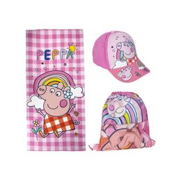 Peppa Pig Waschlappen-Set Handtücher im praktischen Beutel für Kinder | Gr.: onesize