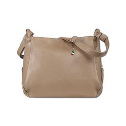 Florence Umhängetasche Leder taupe, beige ca. 35cm | Gr.: onesize