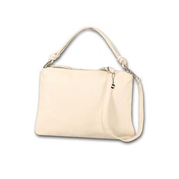 Leder Schultertasche Florence Tasche beige ca. 37cm | Gr.: onesize