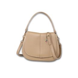 Leder Umhängetasche Florence Tasche taupe, beige ca. 27cm | Gr.: onesize