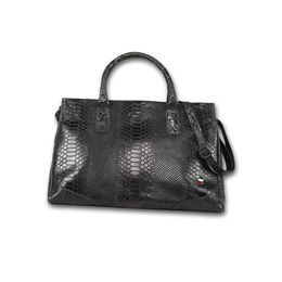 Leder Henkeltasche Florence Tasche schwarz ca. 40cm | Gr.: onesize