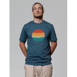 wat? Apparel T-Shirt Retro Sunset Ocean in Petrol | Gr.: 60