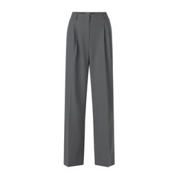 Rich & Royal Rich & Royal Wide Leg Pleated Pants in Grey Melange | Gr.: 40