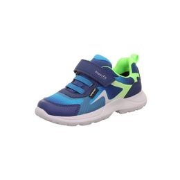 Superfit Leder-Sneakers "Rush" in Gr&uuml;n/ Hellblau/ Dunkelblau | Gr.: 25