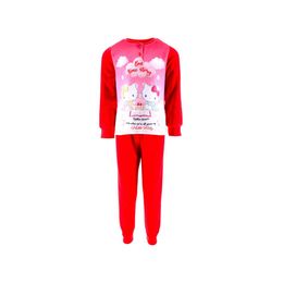 Schlafanzug Fleece Hello Kitty in Rot | Gr.: 128