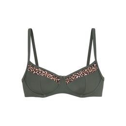 Lascana Bikinitop Damen Gr&ouml;&szlig;e 80 beige / braun / oliv