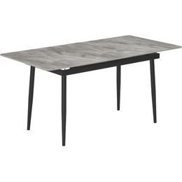 Esstisch OTTO HOME "Ryla", grau, H:75cm T:80cm, Tische, robuste Sintersteinplatte, pflegeleichte Oberfläche, stabiles Gestell