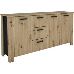 Sideboard ByLiving "Faro", artisan eiche, B:160cm H:84cm T:40cm, FSC-zertifizierter Holzwerkstoff, Sideboards, moderne Kommode in verschiedenen Farben verfügbar, 160cm.