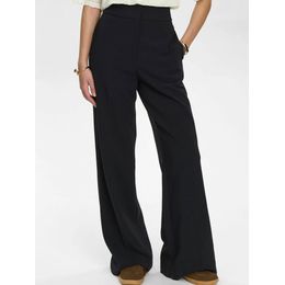 Nümph Chinohose NÜMPH "Nümph Trousers NUBUSSY", Damen, Gr. 38, caviar, Obermaterial: 63% Polyester, 33% Viskose, 4% Elasthan, Hosen
