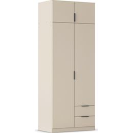 Kleiderschrank Rauch "Drehtürenschrank Schrank Garderobe Ankleide Schlafzimmer LAGOA", beige (champagner), B:91cm H:235cm T:54cm, Holzwerkstoff, Schränke, mit geräumigen Schubladen, optional mit Aufsatz MADE IN GERMANY