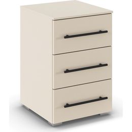 Nachtkommode Rauch "Nachttisch Nachtkonsole AVOLA in Dekorfront", beige (champagner), B:40cm H:61cm T:42cm, Holzwerkstoff, Sideboards, mit 3 geräumigen Schubladen für viel Stauraum MADE IN GERMANY