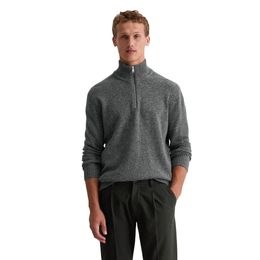 Marc O'Polo Troyer MARC O'POLO "aus gesprenkeltem Tweedgarn", Herren, Gr. L, graphite grau melange, Obermaterial: 31% Wolle (Schafwolle), 29% Schurwolle, 20% Viskose, 20% Polyamid, unifarben, Pullover