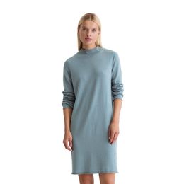 Marc O'Polo MARC O'POLO Damen Strickkleid "aus edlem Schurwolle-Viskose-Mix"slate blau, Gr. 46, unifarben, Obermaterial: 37% Polyamid, 34% Schurwolle, 25%