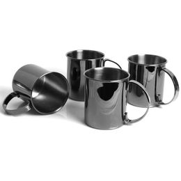 ECHTWERK Gläser-Set Outdoor Becher, Camping Tassen, Geschenkset, bruchsicher, 1000 ml schwarz