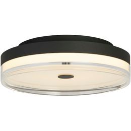 Searchlight Deckenleuchte »Cyprus LED Flush« LED-Modul 1 Stk. Warmweiß Schwarz, Weiß und Klar