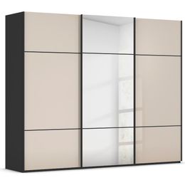 Rauch Schwebet&uuml;renschrank &raquo;Kleiderschrank Schrank Garderobe Schlafzimmerschrank SCALE-TRIO&laquo; edle dreigeteilte Front mit 2 Zierleisten Spiegel/Glas 