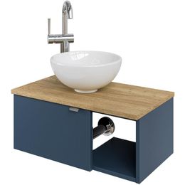 SAPHIR Waschtisch »Serie 6915 Waschschale mit Unterschrank für Gästebad, Gäste WC« Keramik-Aufsatzbecken, Waschtischplatte, Waschtischunterschrank,...