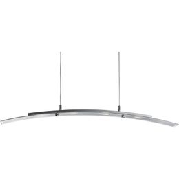 Searchlight Hängeleuchte »Curve 4Lt Pendant - Satin Silver Metal & Frosted Glass« LED-Modul 1 Stk. Warmweiß Silber