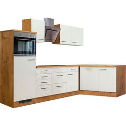 Flex-Well K&uuml;chenzeile &raquo;Vintea&laquo; wahlweise mit E-Ger&auml;ten, Gesamtbreite 280x170 cm wei&szlig;