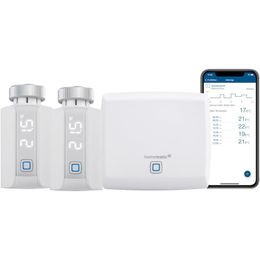homematic IP Heizk&ouml;rperthermostat &raquo;Access Point + 2x Heizk&ouml;rperthermostat EVO&laquo; 3 Stk. tlg. wei&szlig; Kunststoff Leuchtendes homematic IP Symbol 