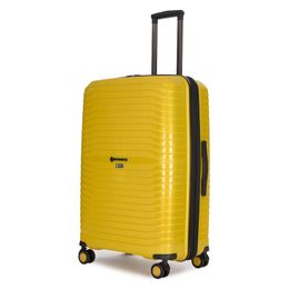 Stratic Trolley »BRIGHT+ Koffer L« 1 Stk. tlg. 96 l 4 Rollen Hartschalenkoffer Trolley TSA-Zahlenschloss CONNECT NFC-Chip yellow gold