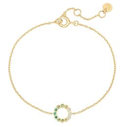 Glanzst&uuml;cke M&uuml;nchen GLANZST&Uuml;CKE M&Uuml;NCHEN Gliederarmband &raquo;AV274&laquo; mit Zirkonia gelbgold + wei&szlig; none Armband f&uuml;r Damen