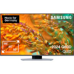 Samsung QLED-Fernseher »GQ50Q80DAT« 125 cm/50 ′′ Smart-TV Neural Quantum 4K AI Gen2 Prozessor, bis zu 120Hz silber Neural Quantum 4K AI Gen2...
