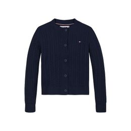 Tommy Hilfiger Strickjacke »MINI CABLE CARDIGAN« mit kleinem Zopfmuster Dark Night Navy 74 74 Cardigan von Tommy Hilfiger