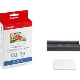 Canon Tintenpatrone »KC-18IF« original Farbkartusche 18 + Papier für SELPHY Drucker bunt