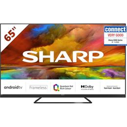 Sharp LED-Fernseher »4T-C65EQx« 164 cm/65 ′′ Android TV Smart-TV schwarz Lichtsensor mit OPC (Optical Picture Control)