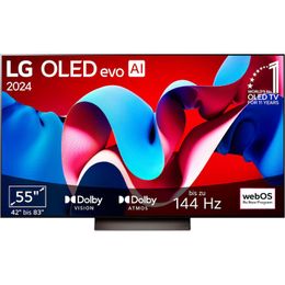 LG OLED-Fernseher »OLED55C47LA« 139 cm/55 ′′ Smart-TV schwarz Leistungsstarker α9 Gen7 4K AI-Prozessor mit 4K AI Super Upscaling und OLED Dynamic...
