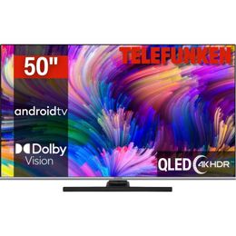 Telefunken QLED-Fernseher »D50Q701X2CW« 126 cm/50 ′′ Android TV Smart-TV schwarz Dolby Vision, Dolby Atmos