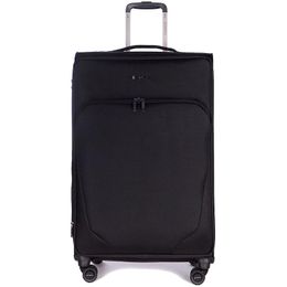 Stratic Weichgepäck-Trolley »Mix L, black« 88 l 4 Rollen Reisekoffer großer Koffer Aufgabegepäck TSA-Zahlenschloss black