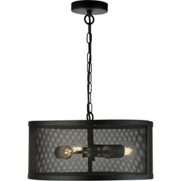 Searchlight Hängeleuchte »Fishnet 3Lt Pendant« E27 1 Stk. Matt Schwarz