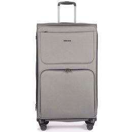 Stratic Weichgepäck-Trolley »Bendigo Light + L, silver« 105 l 4 Rollen Reisekoffer großer Koffer Aufgabegepäck TSA-Zahlenschloss silver