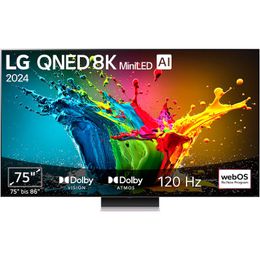 LG QNED-Fernseher »75QNED99T9B« 189 cm/75 ′′ 8K Smart-TV schwarz Leistungsstarker α9 Gen7 8K AI-Prozessor mit AI Picture Pro, AI Sound Pro & AI...