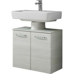 SAPHIR Waschbeckenunterschrank &raquo;Quickset Unterbeckenschrank mit 2 T&uuml;ren, Siphonausschnitt, 60 cm breit&laquo; Waschbeckenschrank inkl. T&uuml;rd&auml;mpfer, Griffe...