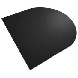 Quelle Bodenschutzplatte »Heathus Halbrund 120 S Glas« Glas 8mm, schwarz, BxL: 120x120 cm schwarz