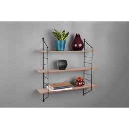 Mirrors and More Ablageregal »Clara« 1 Stk. tlg. Kombination aus Holz und Metall schwarz