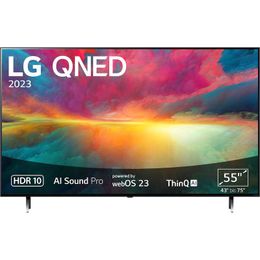 LG QNED-Fernseher »55QNED756RA« 139 cm/55 ′′ Smart-TV QNED, α5 Gen6 4K AI-Prozessor, HDR10, HDMI 2.0, Single Triple Tuner schwarz Starker α5 Gen6 4K..