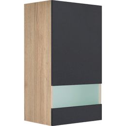 Optifit Glash&auml;ngeschrank &raquo;Roth&laquo; Breite 50 cm, 89, 6 cm hoch anthrazit/wildeichefarben wildeichefarben
