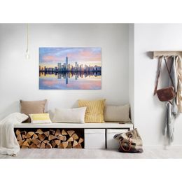 A.S. Création A.S. CRÉATION Leinwandbild »Skyline NY« Kunst New York 1 Stk. tlg. Skyline Bild Keilrahmen Großstadt Leinwand-Bild Wohnzimmer modern Wand Farbe...