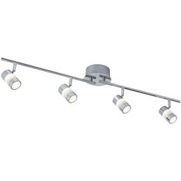 Searchlight Deckenstrahler &raquo;Bubbles 4Lt Split Bar Spotlight - Chrome & Bubble Acrylic&laquo; LED-Modul 1 Stk. Warmwei&szlig; Chrom