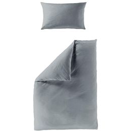 Bierbaum Bettw&auml;sche &raquo;4129&laquo; 2 Stk. tlg. Musselin, 100 % Baumwolle, pflegeleicht, b&uuml;gelfrei hblau Obermaterial: 100% Baumwolle B/L: 155 cm x 220 cm