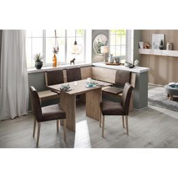 Home Affaire Eckbankgruppe &raquo;Essen&laquo; Set, 4 Stk. tlg. eiche +